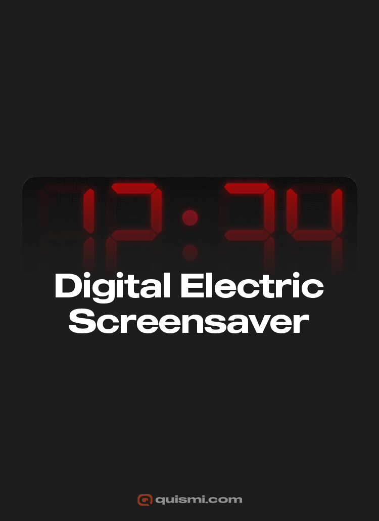Digital Electric: Vintage Clock Screensaver for Mac